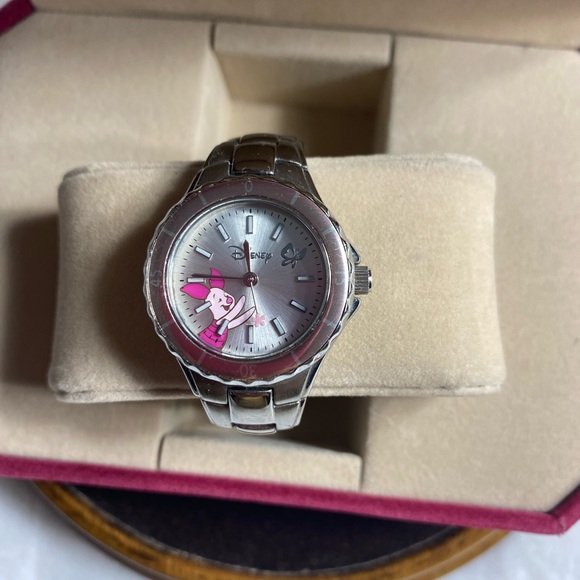 Disney | Accessories | Disney Silver And Pink Character Watch | Poshmark